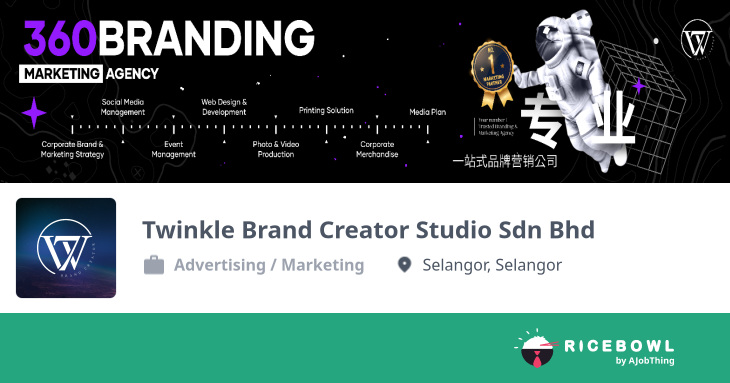 Working at Twinkle Brand Creator Studio Sdn Bhd - Company Profile ...