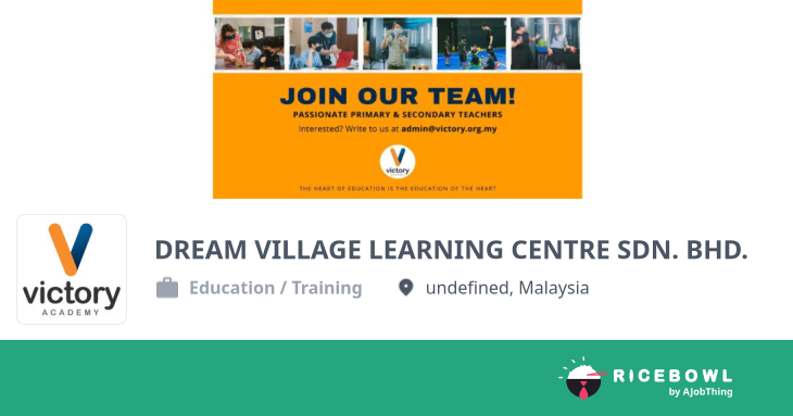 Working at DREAM VILLAGE LEARNING CENTRE SDN. BHD. - Company Profile ...