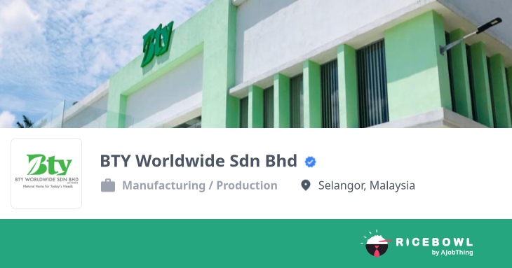 BTY Worldwide Sdn Bhd 公司简介- 找工作, 找铁饭网