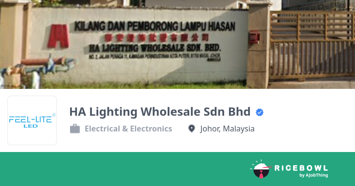 Working at HA Lighting Wholesale Sdn Bhd - Company Profile ...