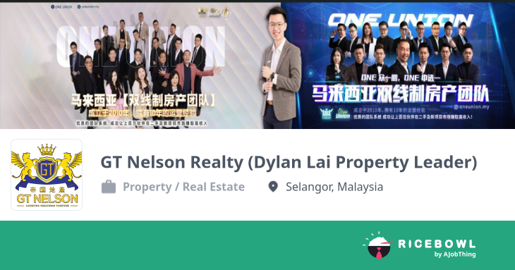 Working at GT Nelson Realty (Dylan Lai Property Leader) - Company ...