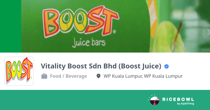 Working at Vitality Boost Sdn Bhd (Boost Juice) - Company Profile ...