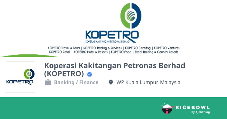 Working at Koperasi Kakitangan Petronas Berhad (KOPETRO) - Company ...