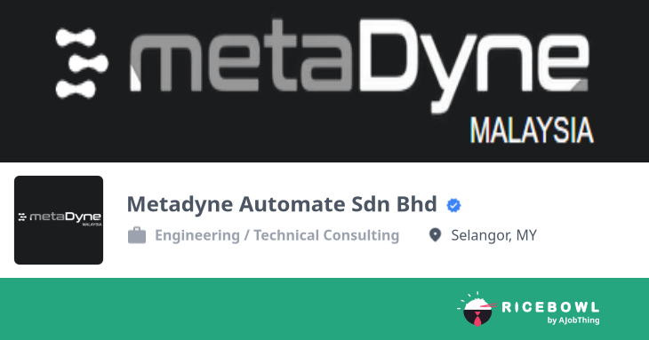 Metadyne Automate Sdn Bhd 公司简介- 找工作, 找铁饭网