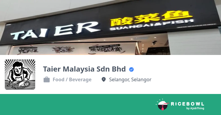 Working at Taier Malaysia Sdn Bhd - Company Profile & Information ...