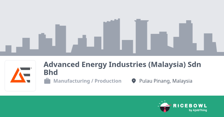 Working at Advanced Energy Industries (Malaysia) Sdn Bhd - Company ...